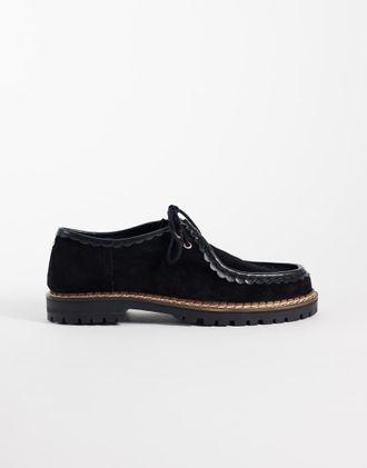 Bronx Sor-aya chaussures &agrave; lacets noires