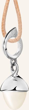 Tamara Comolli Tamara Comolli Anhänger Pendant Mikado Flamenco Moonstone Sand/White Aus 18 Karat Weißgold Mit Sandfarbenem Mondstein silber