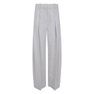 Brunello Cucinelli Wide Hosen - - Trousers - Damen - Beige - M
