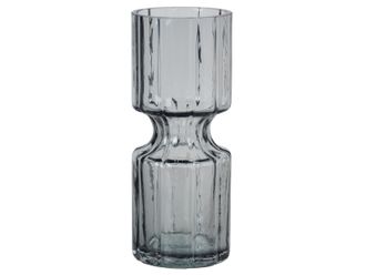 Broste Copenhagen Broste Copenhagen Hyacint Vase aus Mundgeblasenem Glas in der Farbe Smoked Pearl, Ma&szlig;e: 8cm x 8cm x 20cm, 14496146