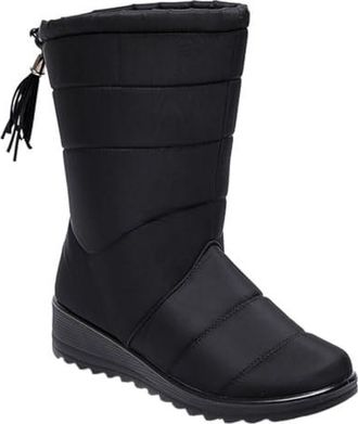 Valiclud Bottes de Neige Hautes pour Femmes Imperm&eacute;ables en Tissu Doublure Polaire Chaude Semelle Antid&eacute;rapante en Polyur&eacute;thane Bottines Noires Taille 41 Chaus