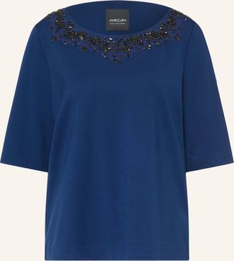 Marc Cain Shirt Mit 3/4-Arm Und Schmucksteinen blau