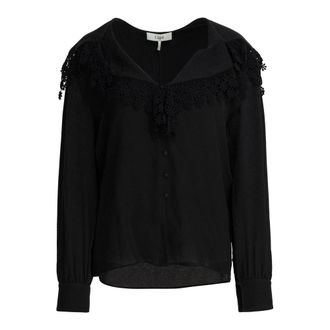 Chlo&eacute; Bluse mit Spitzenkragen - - Blouses & Shirts - Damen - Schwarzk - S