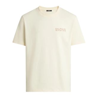 Balmain Mirror T-Shirt - - Tops - Herren - Beige - XL