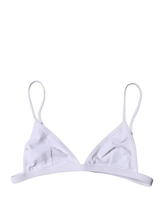 Dolce & Gabbana Triangle Nylon Bikini Top - White