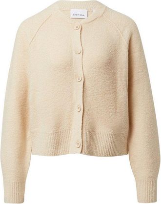 Comma Cardigan Strickjacke Kurzer Strickcardigan aus Boucl&eacute;