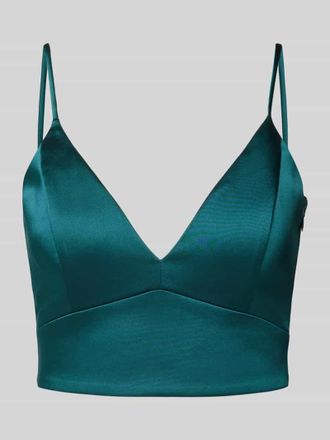 Jake*s Schimmerndes Crop Top mit V-Auschnitt