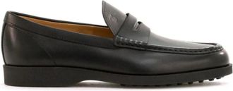 Tod's Homme, Chaussures, Noir, Taille: 43 EU Leather Mocassins