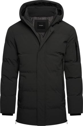 Behype. Herren Parka Winterjacke mit Kapuze - Winterparka als Puffermantel Steppjacke - Wintermantel f&uuml;r M&auml;nner OR_1228-Black-S