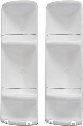Gedy Caesar Duschaufbewahrung, Metall Thermoplastische Harze, Weiß, Grande (Packung mit 2)