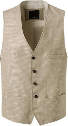 Roy Robson Herren Weste beige gemustert
