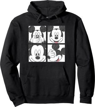 Disney Mickey Mouse Box Faces Pullover Hoodie