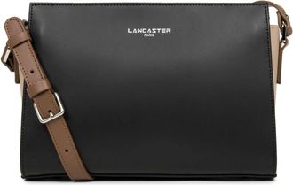 Lancaster Femme, Sacs, Noir, Taille: ONE Size Sac Bandouli&egrave;re Zipp&eacute;e S Smooth Noir