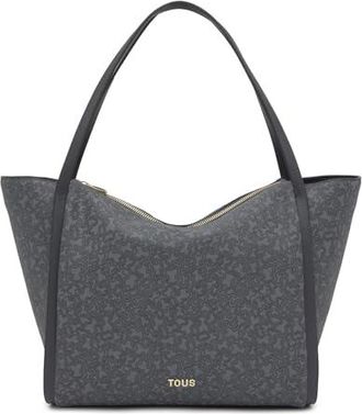Tous Capazo L. KAOS Mini Lines Oscuro, Sac à Main Femme, Gris foncé