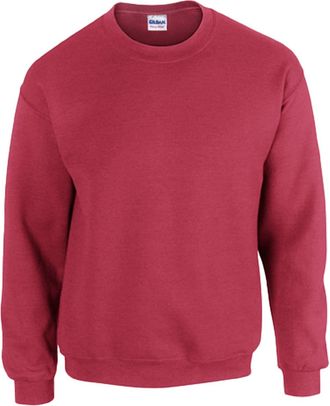Gildan Herren Sweatshirt aus Fleece mit Rundhalsausschnitt, Stil G18000/1x Antique Cherry Red & 1x HL Kauf Notizblock, XL