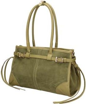 Gave Lux Sac &agrave; bandouli&egrave;re pour femme en cuir v&eacute;ritable Made in Italy 31,5 x 20 x 14 cm GLX228103723FBG, vert fonc&eacute;, Taille unique