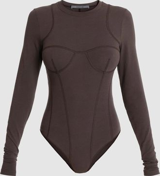 Ernest Leoty Body Corset Bra Cut Soft Brown