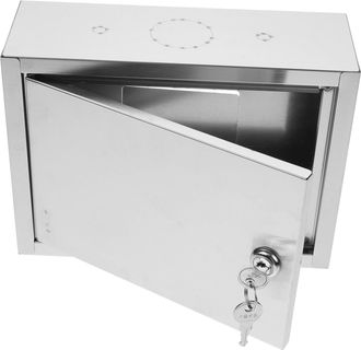 BESTONZON Milchbox Edelstahl Mit Schloss Wandmontage Mehrzweck Milchkasten Paketkasten F&uuml;r Au&szlig;enbereich