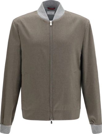 Brunello Cucinelli Cashmere-Jacke - - Knitwear - Herren - Gr&uuml;n - 2XL