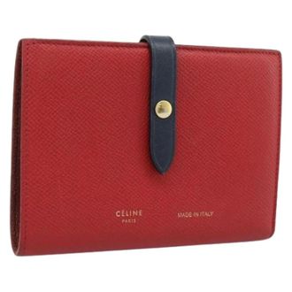 Celine Portefeuille bifold vintage doccasion - Femme - Pre-owned - Rouge - Taille: ONE Size