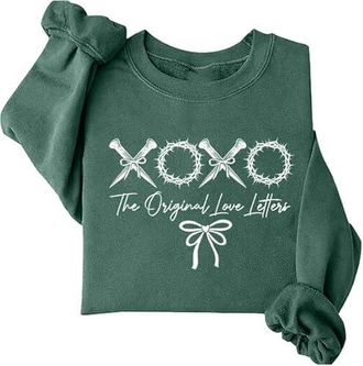 Generic The Original Love Letters Sweat-shirt et sweat &agrave; capuche pour femme, Vert, XXL