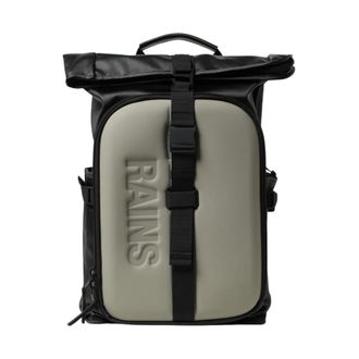 Rains Stylischer schwarzer Rolltop-Rucksack - - Bags - Herren - Mehrfarbig - ONE SIZE