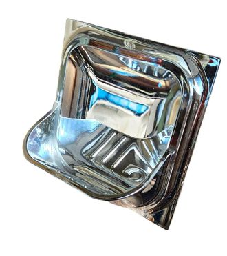 WENKO Wenko Seifenkachel - Seifenschale aus Kunststoff - Wei&szlig; - 14,8x14,8cm (Chrom)