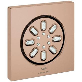 GROHE Seitenbrause Rainshower Aqua Cube 7,5x7,5cm, 2 Stahlarten, w. suns geb