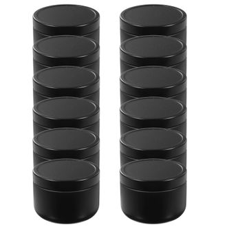 Hemobllo Sosoport 12 St&uuml;ck Kerzendosen aus Wei&szlig;blech 2oz - Selbstgemacht Kerzengl&auml;ser mit Schraubdeckel Metallbeh&auml;lter f&uuml;r Kerzenherstellung und Aufbewahrung R