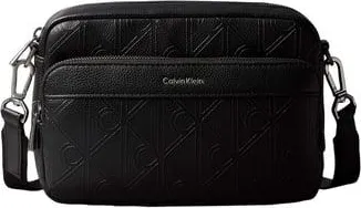 Calvin Klein Sac &agrave; bandouli&egrave;re &agrave; logo gaufr&eacute;