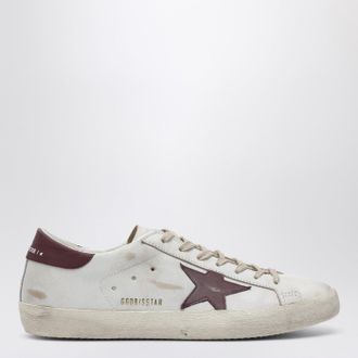 Golden Goose Super-star Sneaker wei&szlig;/bordeaux Vintage-Effekt
