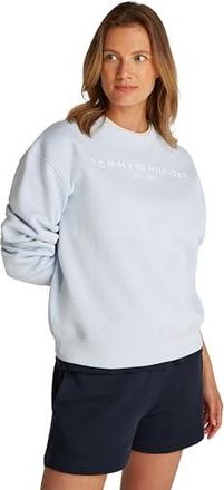 Tommy Hilfiger Sweat Femme sans Capuche, Bleu (Breezy Blue), XS