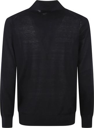 Brunello Cucinelli Homme, Pulls, Bleu, Taille: XL Polo &agrave; manches longues