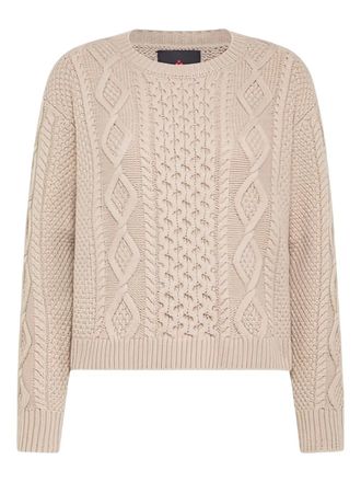 Peuterey Tracy Ws Pullover mit Zopfmuster - Nude