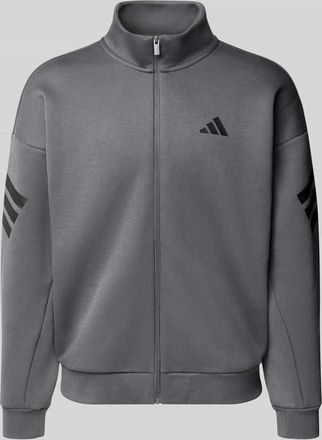 adidas Sweatjacke mit Logo und Rei&szlig;verschluss