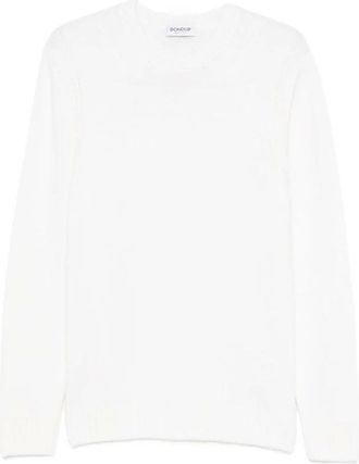 Dondup Homme, Pulls, Beige, Taille: L Pull &agrave; Manches Longues en Tricot C&ocirc;tel&eacute; &agrave; Col Rond