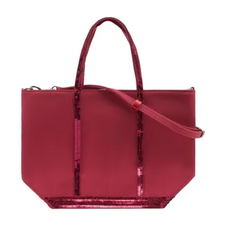 Vanessa Bruno Sequin-Trimmed Cotton Canvas Tote Bag - Burgundy