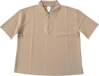 Calvin Klein Femme, Tops, Beige, Taille: 36 FR Polo