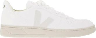 Veja Homme, Chaussures, Blanc, Taille: 46 EU V-10 Low Top Leather Baskets