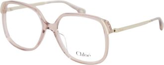 Chloé unisex, Accessoires, Brun, Taille: 56 MM Lunettes de vue carrées oversize