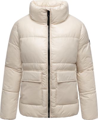 Navahoo Damen Winterjacke warme Steppjacke mit hohem Stehkragen Eispracht 14 Cream Gr. XXL