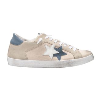 2Star Wei&szlig;e Leder Freizeit Sneaker Herren - - Shoes - Herren - Beige - 40 EU
