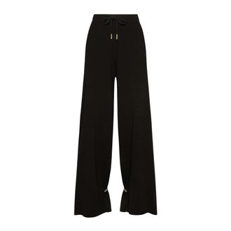 Elena Miro Weite Strickhose mit Seitenstreifen - - Trousers - Damen - Schwarzk - M