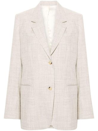 Toteme blazer en serge à simple boutonnage - Tons neutres