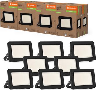 Ledvance LED-Flutlicht mit Energieeffizienzklasse A, schwarzes Aluminiumgehäuse, 5 W, 870 lm, für Außenanwendungen, kompaktes Design, leichtes Gewicht, einfach