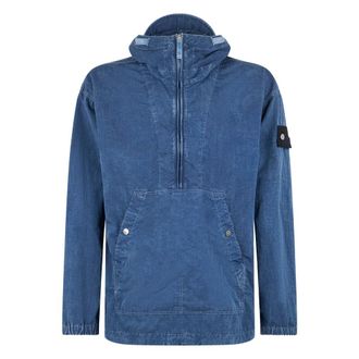 Stone Island Homme, Vestes, Bleu, Taille: M Veste en jean avec fermeture &eacute;clair