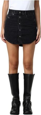 Diesel Femme, Jupes, Noir, Taille: W28 Mini-jupe en denim