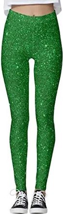 Generic Legging de sport pour femme avec imprim&eacute; Paddystripes vert pour femme, pantalon pour femme, luck, course, pilates, yoga, marron, XXL