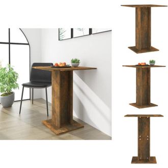vidaXL Bistrotisch R&auml;uchereiche 60x60x75 cm Holzwerkstoff - Esstisch - Bistrotisch - Holzm&ouml;bel - Wohnzimmertisch - K&uuml;cheninsel