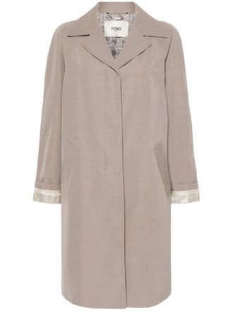 Fendi trench &agrave; motif FF - Tons neutres